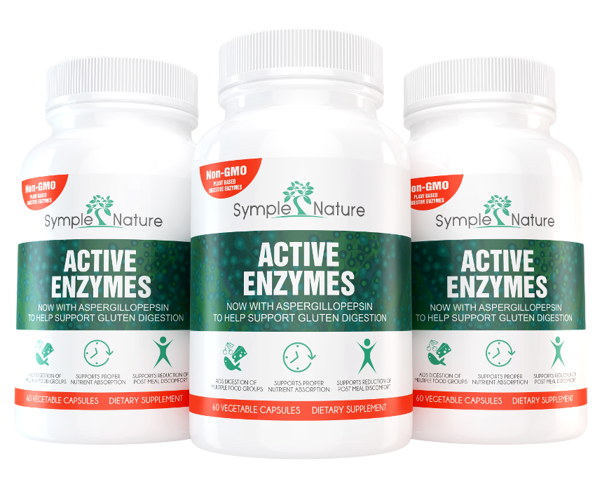 Active Enzymes (3 Bottles) – Symple Nature Digestive Enzymes for ...